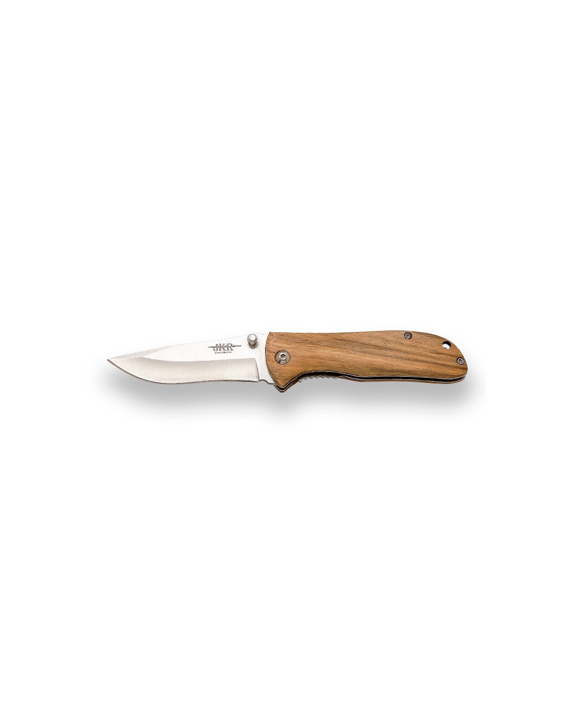 FOLDING KNIFE JKR800 ZEBRA WOOD HANDLE 7.5 CM BLADE LENGHT