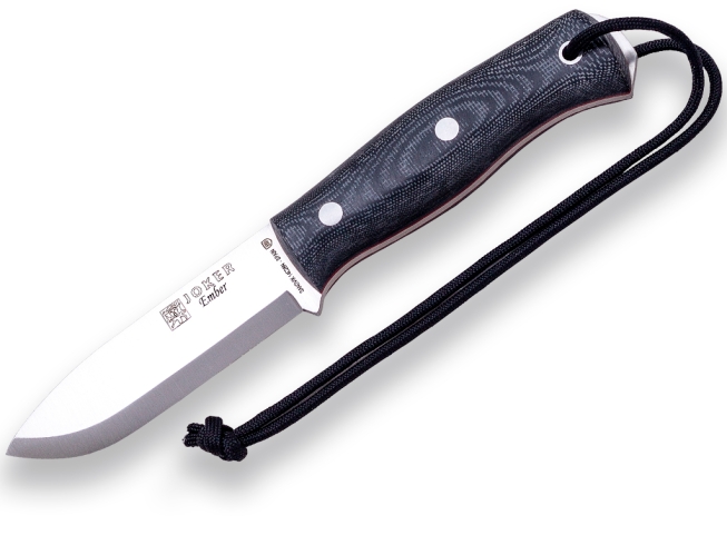 CANVAS MICARTA HANDLE SCANDI EDGE JOKER EMBER BUSHCRAFT AND SURVIVAL KNIFE