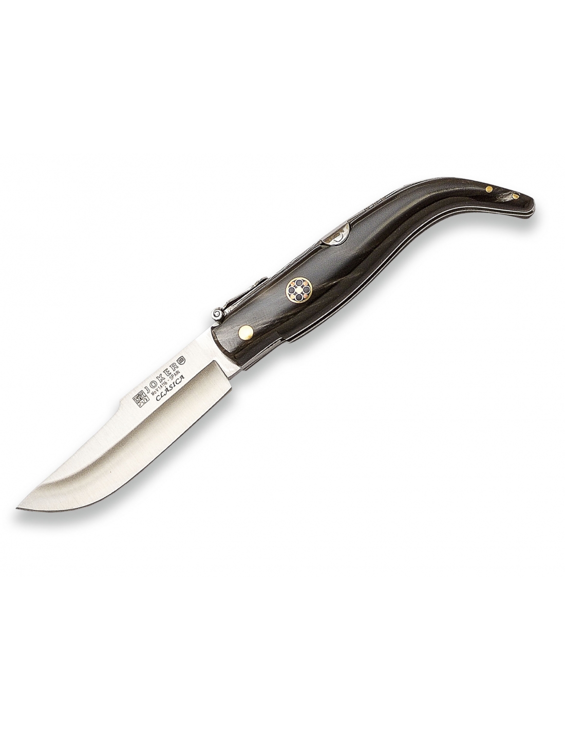 8 CM BLADE LENGHT CLASSIC FOLDING KNIFE BUFFALO HORN SCALES