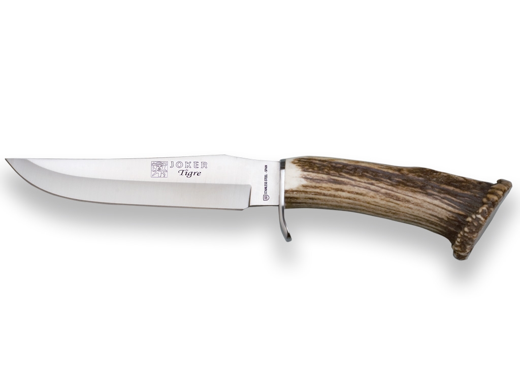 STAG HORN CROWN HANDLE 17 CM STAINLESS STEEL BLADE LENGTH OUTDOOR KNIFE