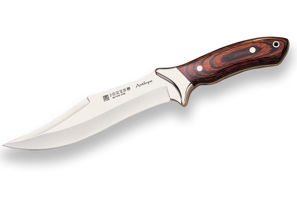RED WOOD HANDLE, 19,5 CM STAINLESS STEE BLADE LENGTH, JOKER ANTÍLOPE ...