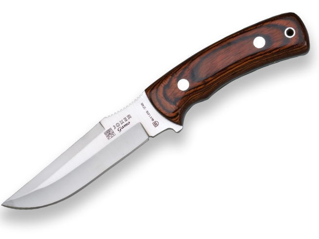 RED WOOD HANDLE, 13 CM STAINLESS STEEL BLADE LENGTH, JOKER GAMO HUNTING ...
