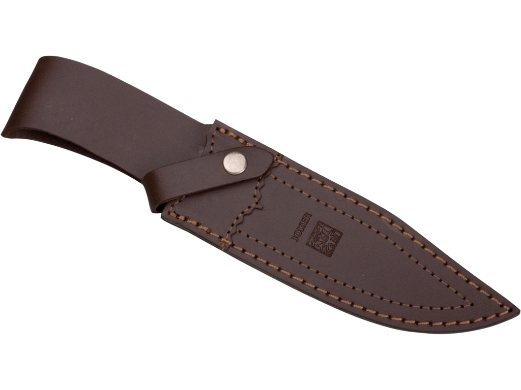 RED WOOD HANDLE, 15 CM STAINLESS STEEL CLIP POINT BLADE, JOKER GAMO ...