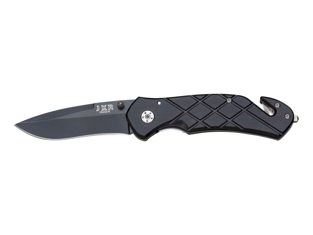 TACTICAL FOLDING KNIFE ALUMINIUM HANDLE AND 8 CM COATED BLADE LENGTH.