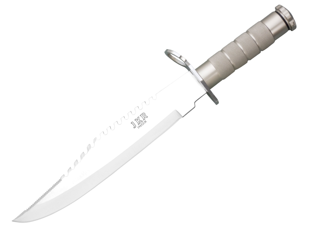 ALUMINIUM HANDLE 25 CM STAINLESS STEEL BLADE SURVIVAL KNIFE
