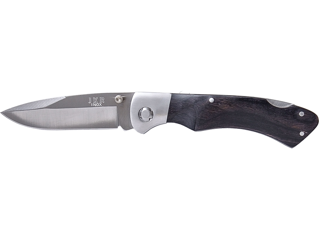 WOOD SCALES 8 CM LOCK BACK FOLDING KNIFE