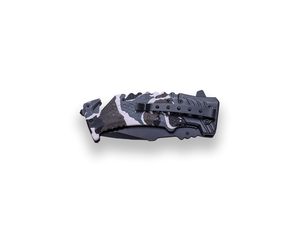 CAMO HANDLE, STAINLESS STEEL 8,5 CM BLADE LENGTH, JKR581 RESCUE FOLDING ...