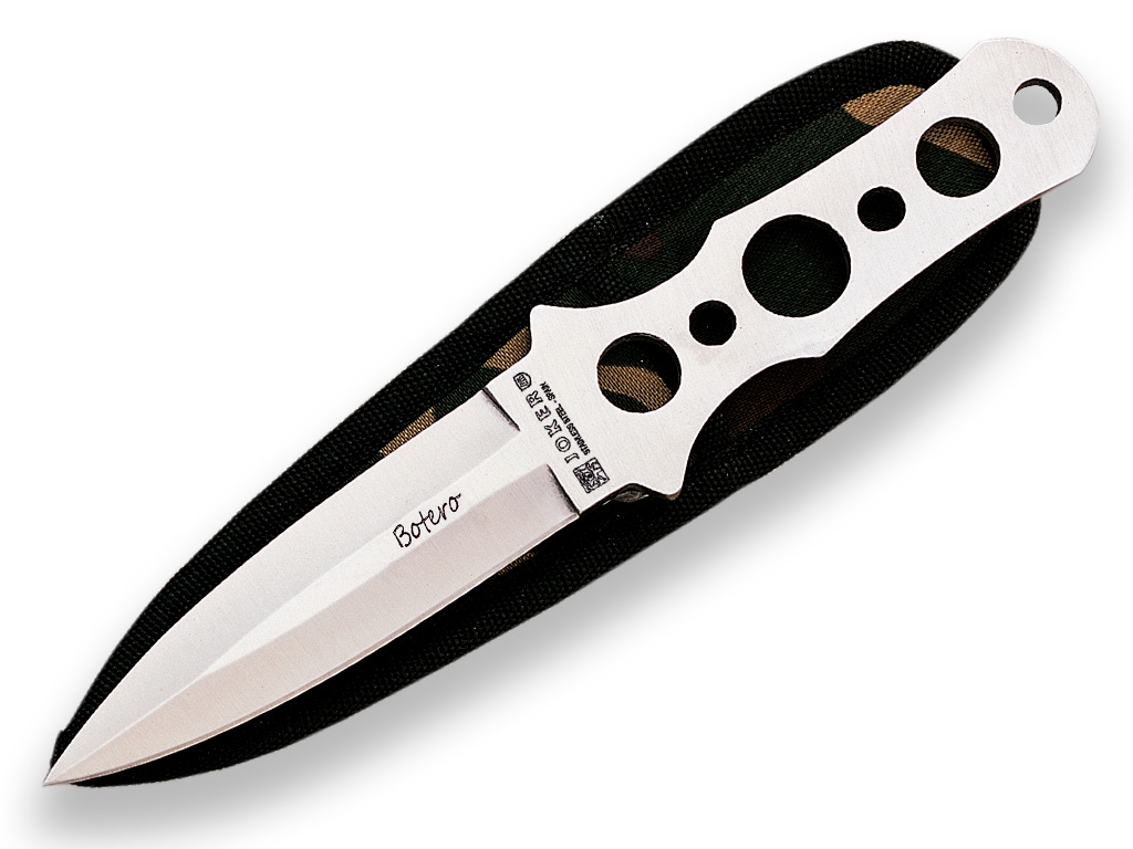 11,5 CM STAINLESS STEEL BLADE SINGLE EDGE THROWING BOOT KNIFE.