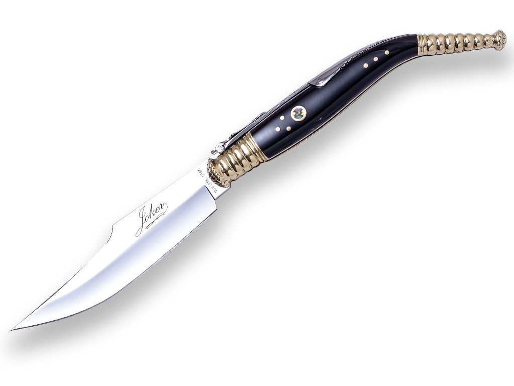 CLASSICAL SPANISH POCKET KNIFE JOKER NF12, BUFFALO HORN SCALES ...