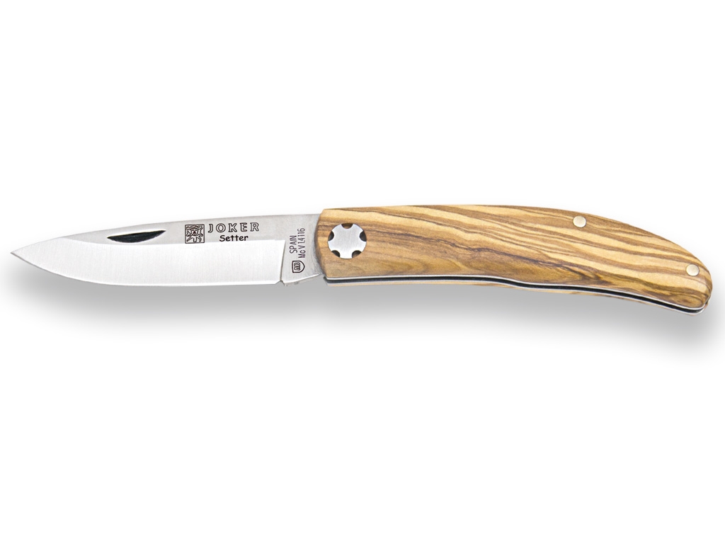 COUTEAU DE POCHE PLIANT MANCHE EN BOIS D'OLIVIER BLOCAGE ET LONGUEUR ...